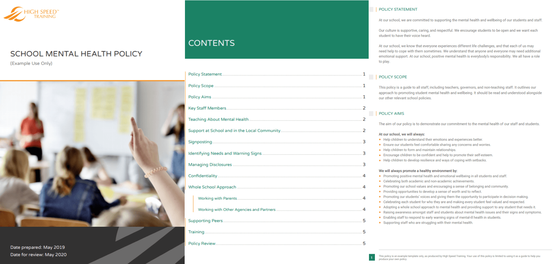 School Mental Health Policy | Templates and Examples