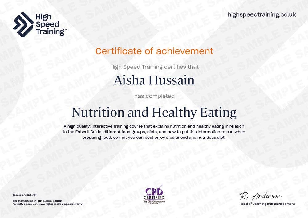 Nutrition & Healthy Eating Course | Online Certification