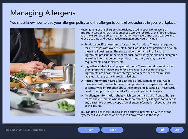 Food Allergen Training | Online Accredited Certification
