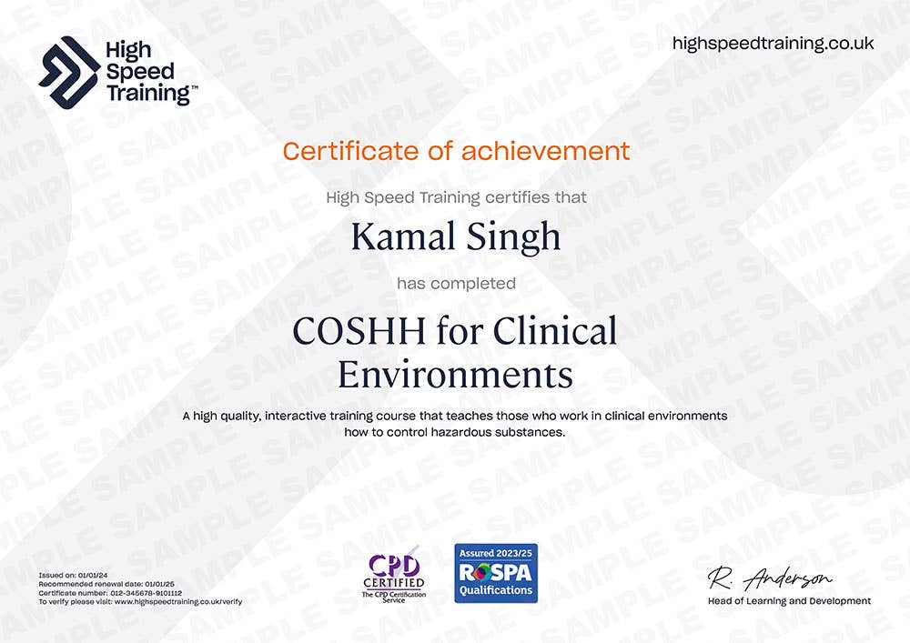 COSHH For Clinical Environments | COSHH For Dentists