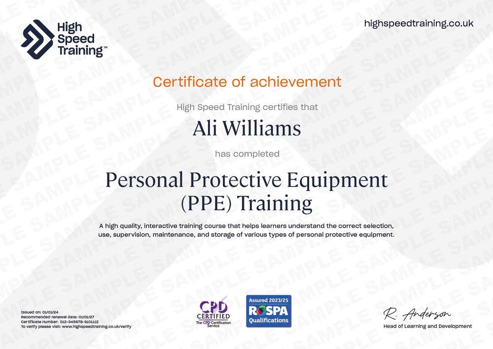 Personal Protective Equipment (PPE) Training