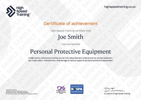 Personal Protective Equipment (PPE) Training