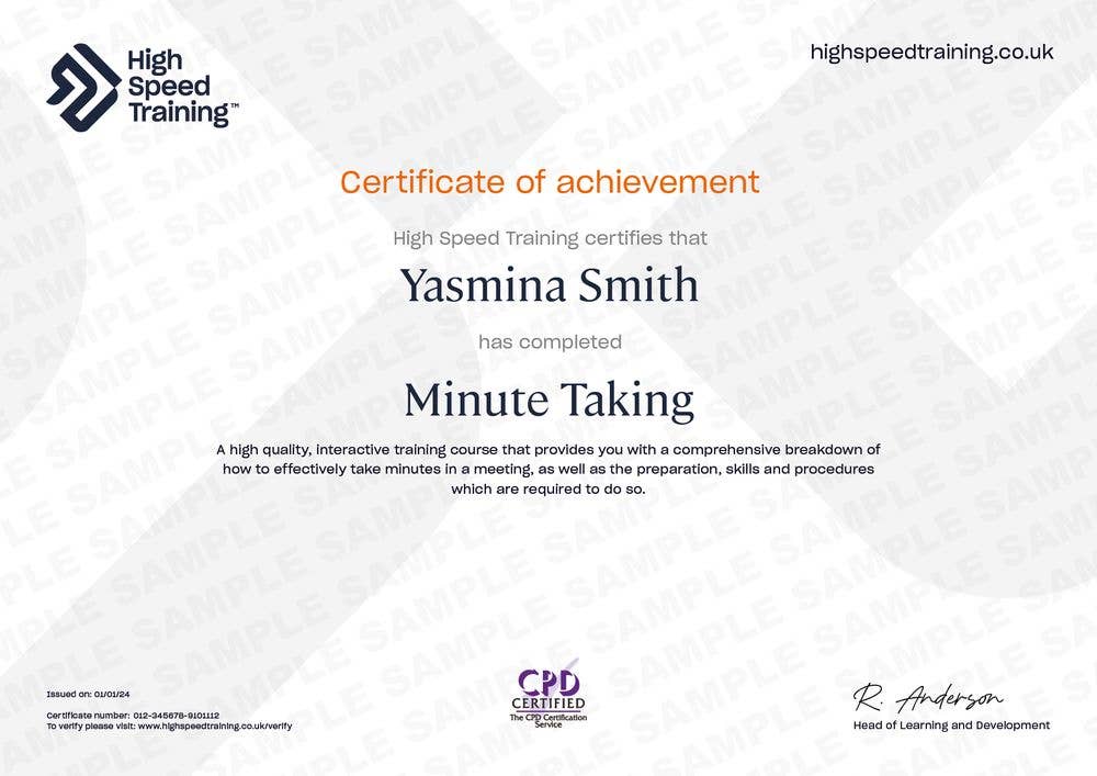 Minute Taking Course | Online Training