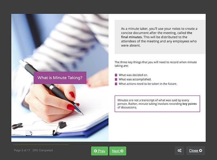 Minute Taking Course | Online Training