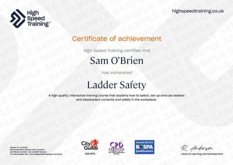 Ladder Safety Training | RoSPA Approved | Online Course