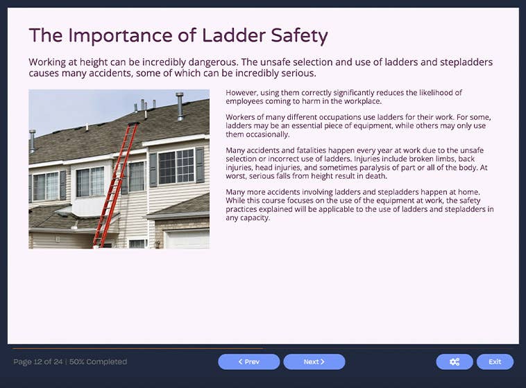 Ladder Safety Training | RoSPA Approved | Online Course