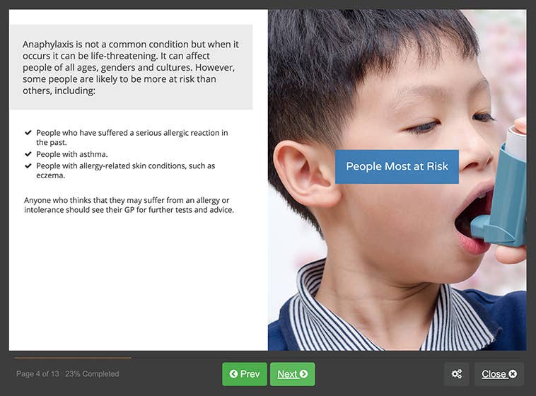 Anaphylaxis Awareness Training | Same Day Online Certificate
