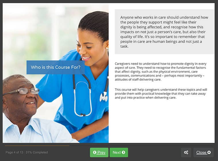 Online Dignity In Care Training Course | High Speed Training