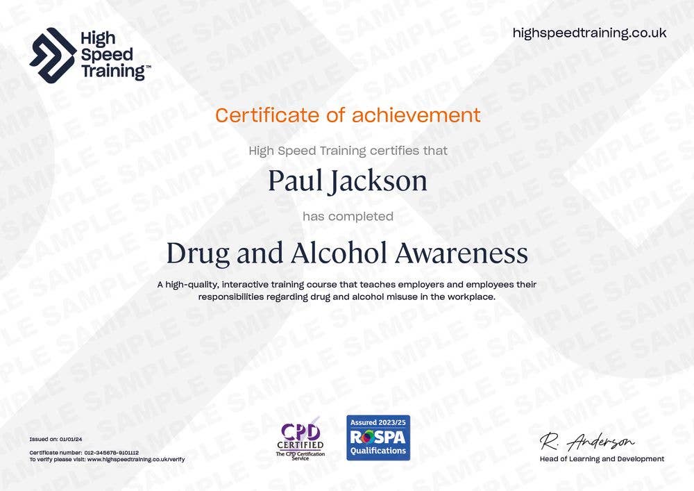 Drug & Alcohol Awareness Training | Online Certification