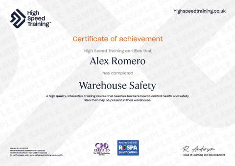 Warehouse Safety Training | Online Course | High Speed Training