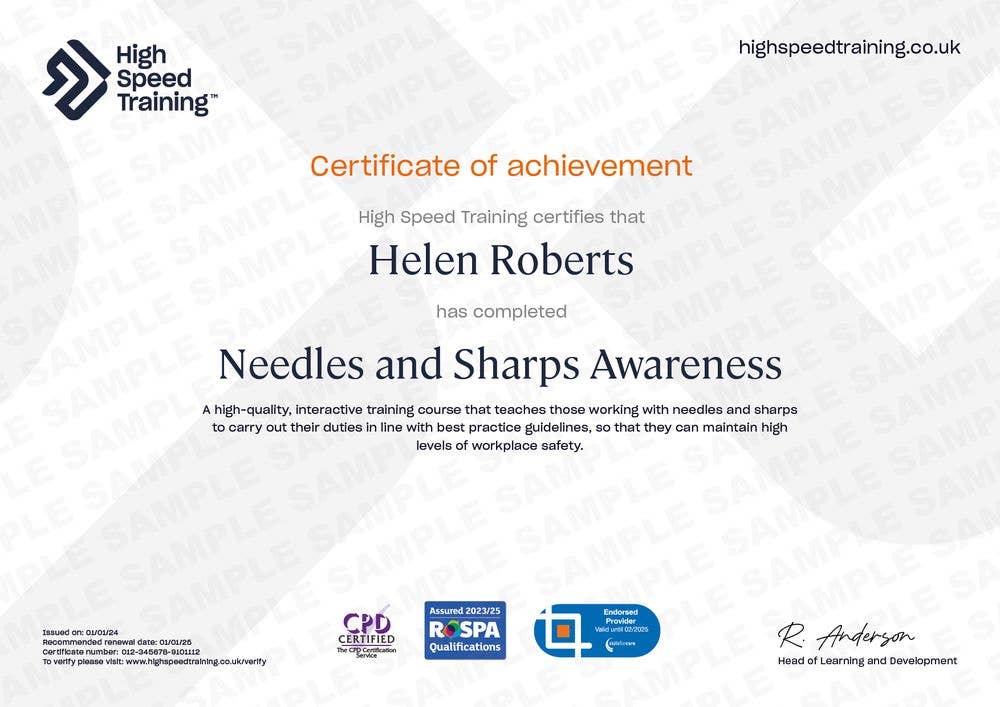 Needles & Sharps Training | Online Course | High Speed Training