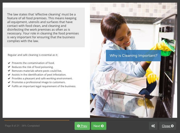 Cleaning In Food Premises Training | Online Course