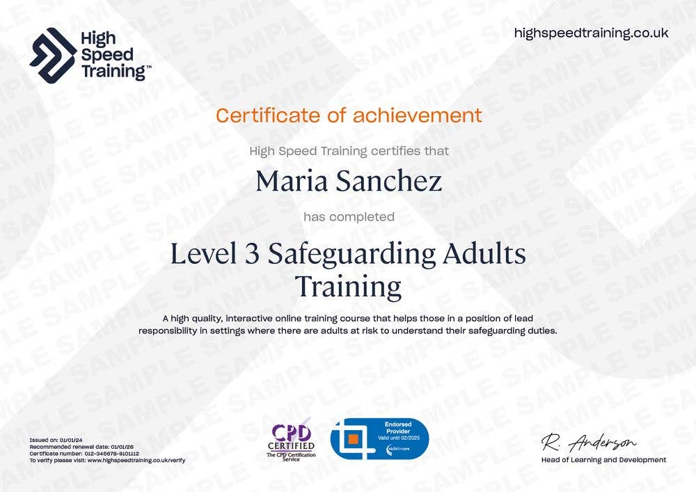 Level 3 Safeguarding Adults | Online DSL Training