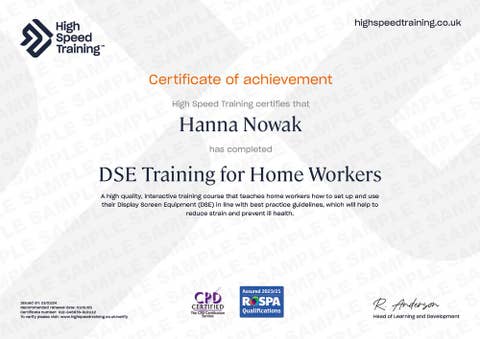 DSE Training For Homeworkers | Online Course & Certification