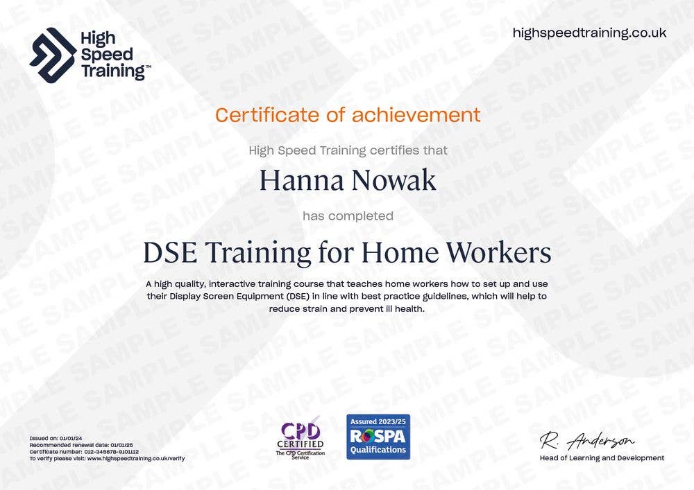 DSE Training For Homeworkers | Online Course & Certification