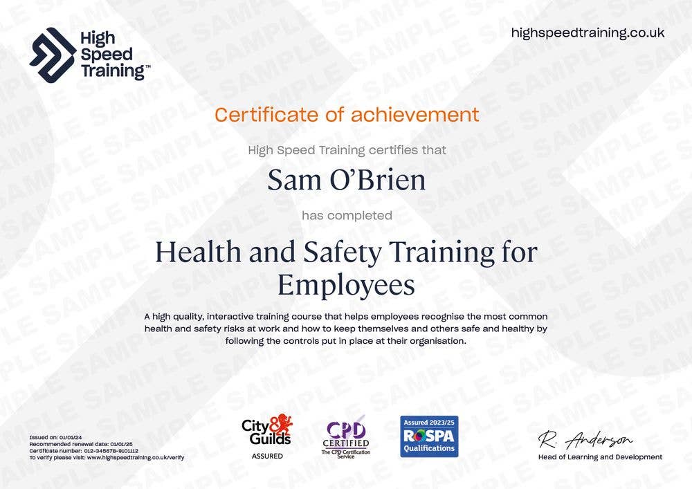 Level 2 Health & Safety Training Course | Online Certification