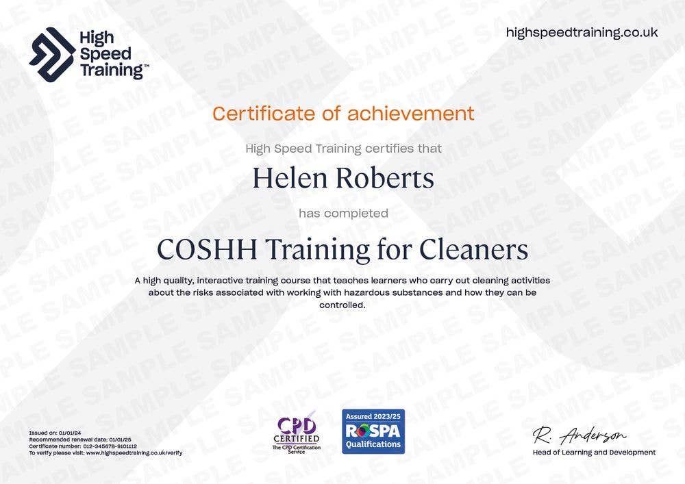 COSHH Training For Cleaners | COSHH & Infection Prevention