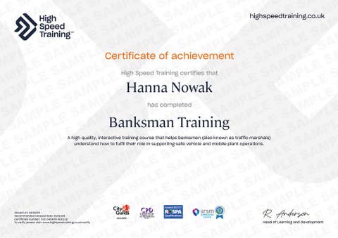 Banksman Training | Online Course & Certification
