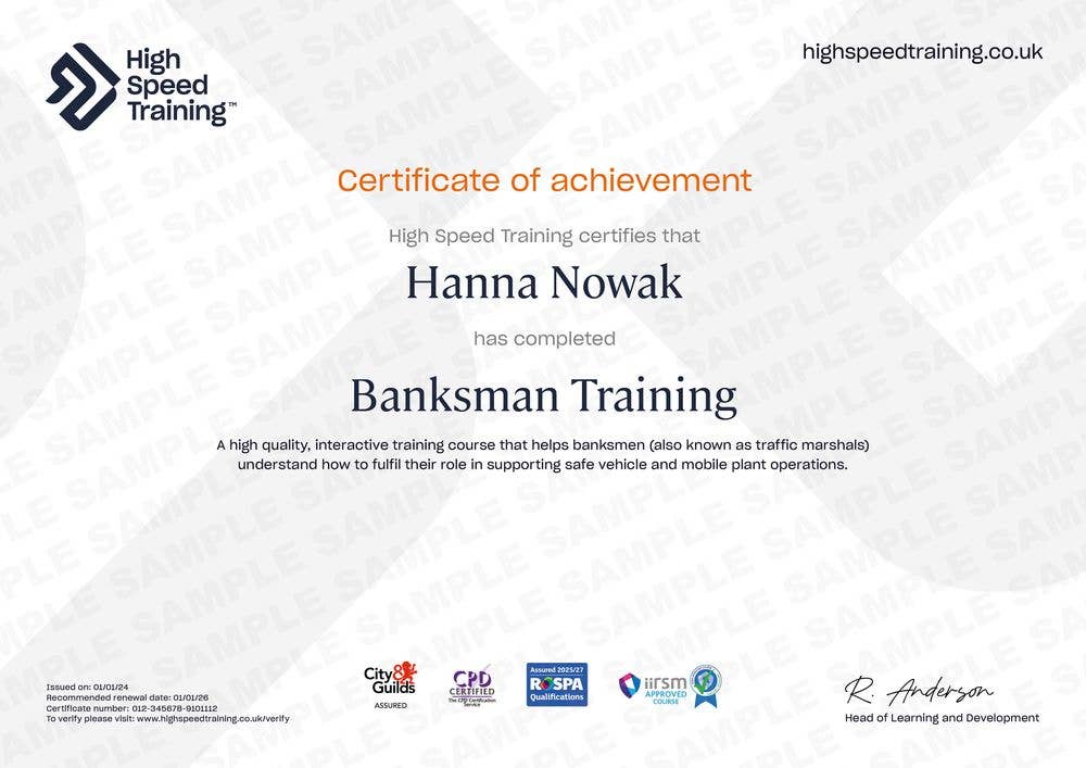 Banksman Training | Online City & Guilds Course